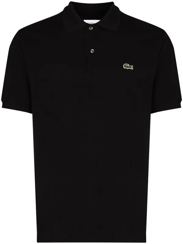 Lacoste Logo-patch Piqué Polo Shirt - Black