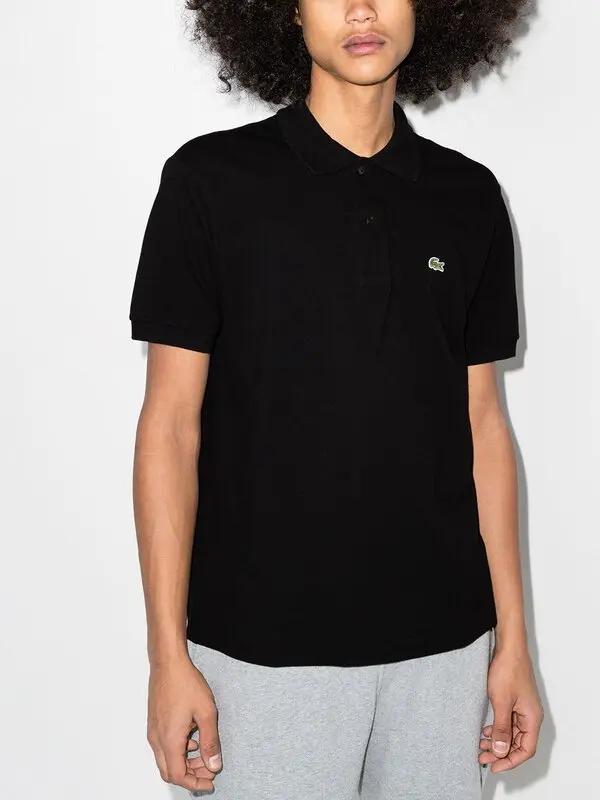 Lacoste Logo-patch Piqué Polo Shirt - Black