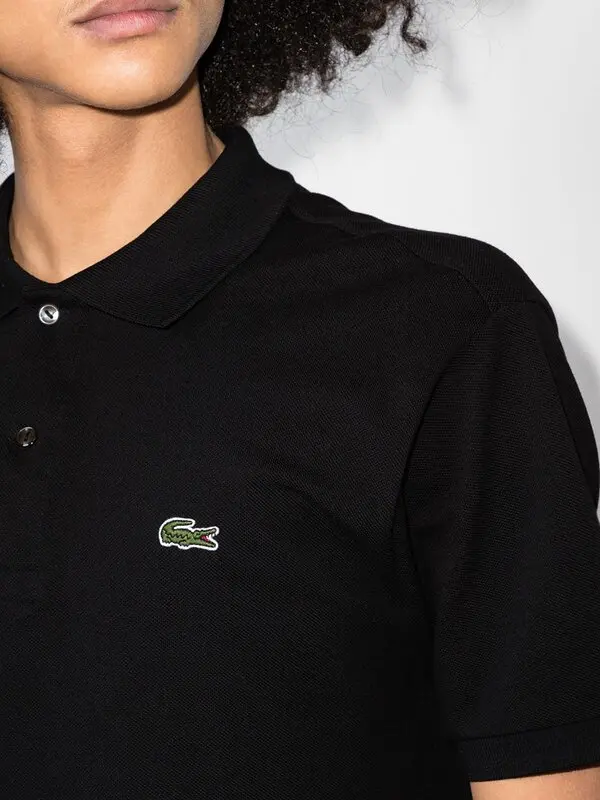 Lacoste Logo-patch Piqué Polo Shirt - Black