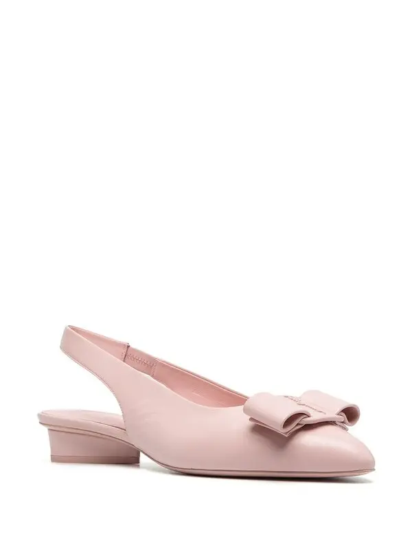 FERRAGAMO Bow-detail Slingback Ballerinas