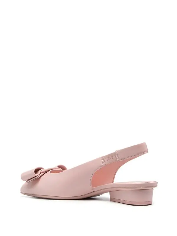 FERRAGAMO Bow-detail Slingback Ballerinas
