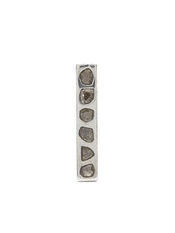 PARTS OF FOUR Diamond-encrusted Stud Earring - Silver