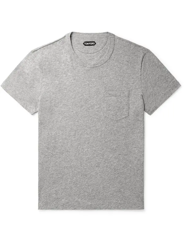 TOM FORD Mélange Cotton-jersey T-shirt