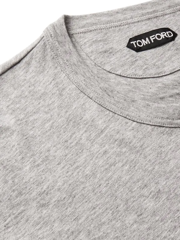 TOM FORD Mélange Cotton-jersey T-shirt