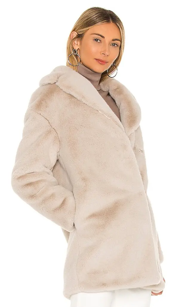 ALLSAINTS Amice Faux Fur Jacket In Beige