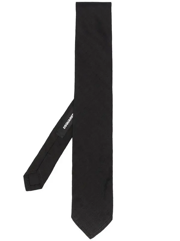 Dsquared2 Jacquard Silk Tie - Black