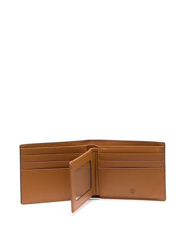 Mcm Logo Bi-fold Wallet - Neutrals
