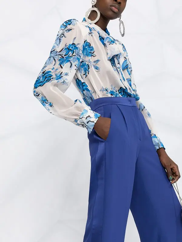 Alberta Ferretti High-waisted Wide-leg Trousers