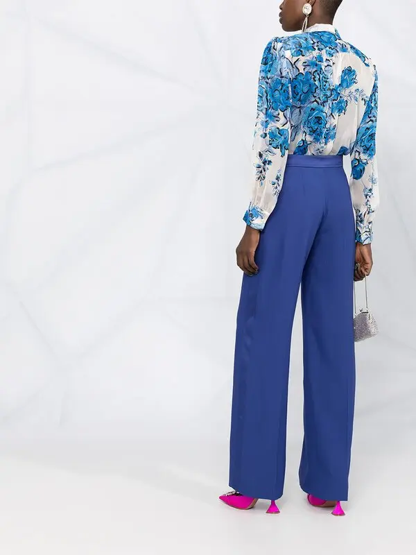Alberta Ferretti High-waisted Wide-leg Trousers