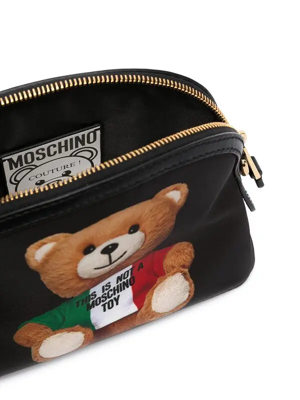 Moschino Teddy Bear-Print Shoulder Bag In Black - 30% Off