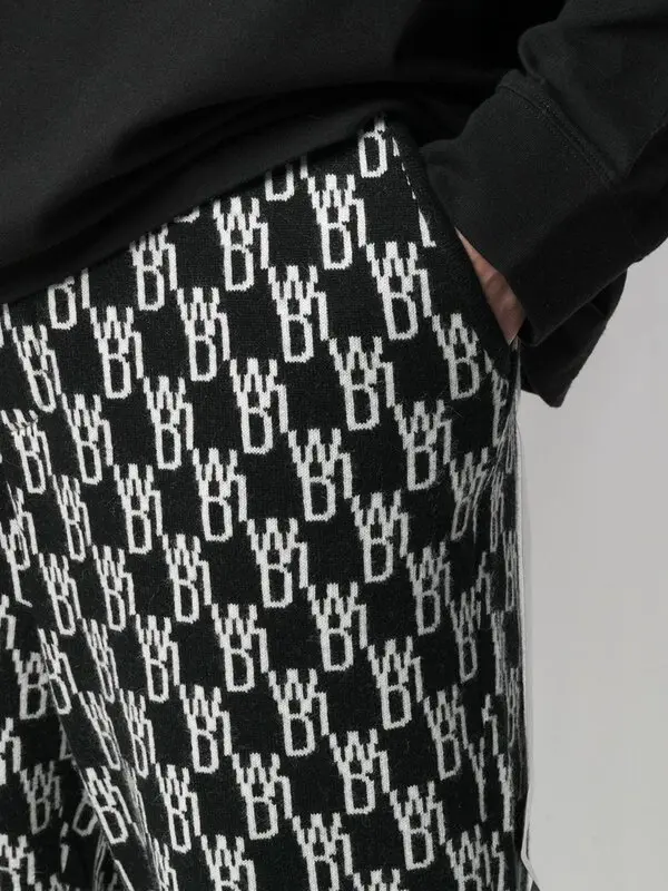 We11Done Intarsia Knit Track Trousers