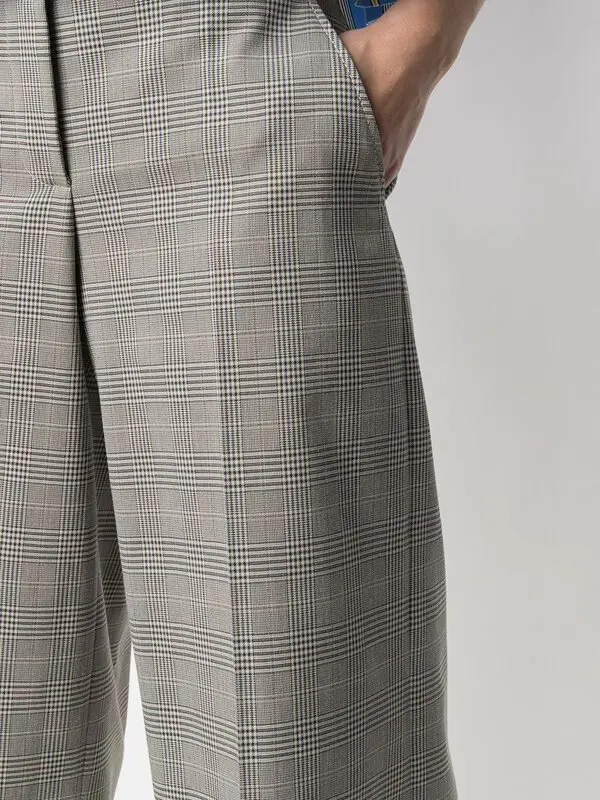 Moschino Plaid Check Cropped Trousers