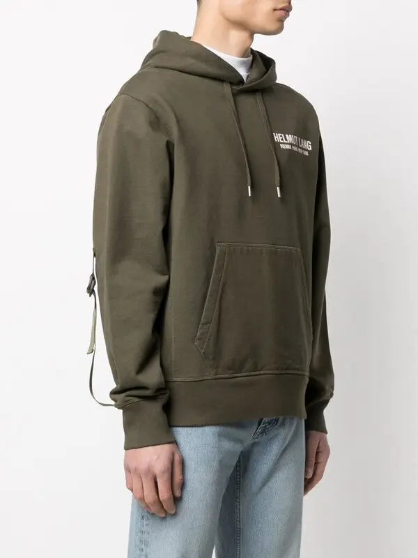 Helmut Lang Logo Print Hooded Sweatshirt