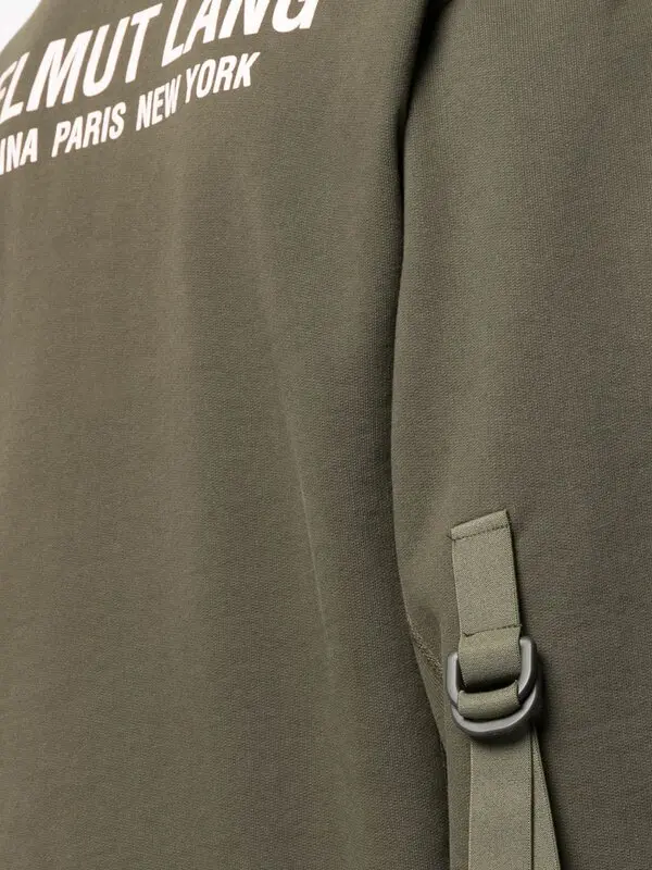 Helmut Lang Logo Print Hooded Sweatshirt
