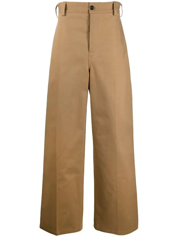 Bottega Veneta Super Wide-Leg Trousers - Neutrals | Editorialist