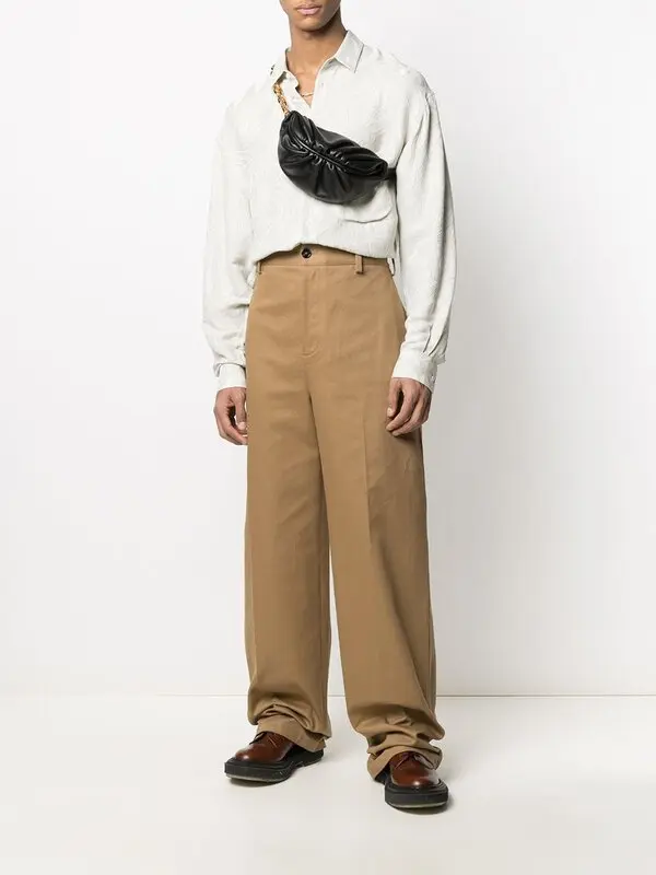 Bottega Veneta Super Wide-Leg Trousers - Neutrals | Editorialist