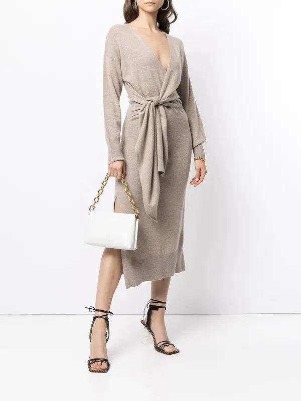 Simkhai Skyla Faux-wrap Knitted Dress