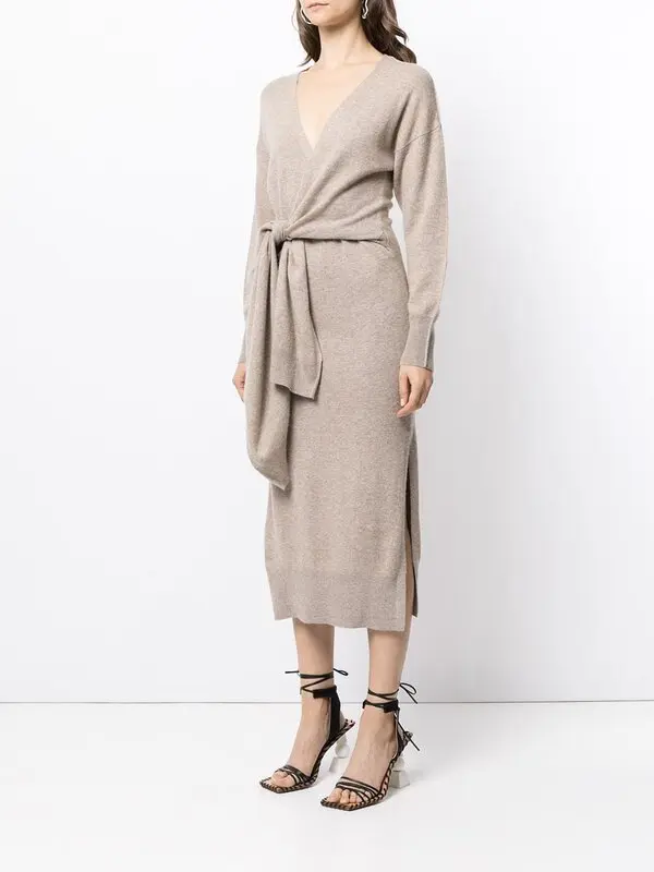 Simkhai Skyla Faux-wrap Knitted Dress