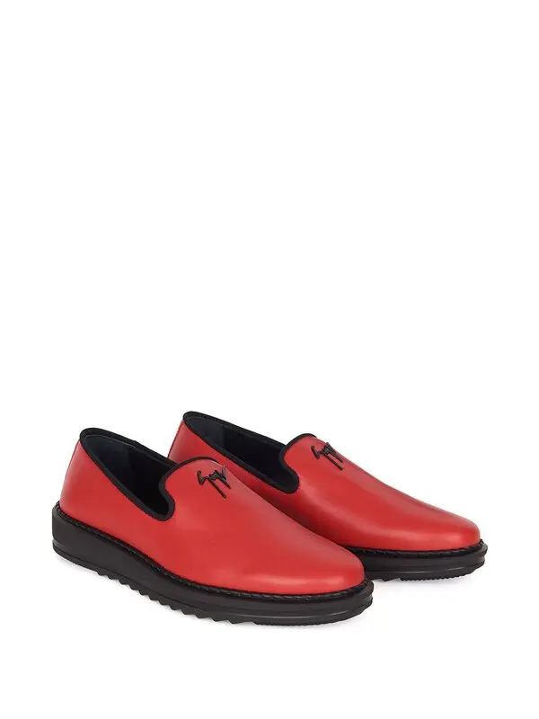 GIUSEPPE ZANOTTI Logo-detail Slip-on Loafers