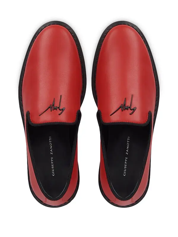 GIUSEPPE ZANOTTI Logo-detail Slip-on Loafers