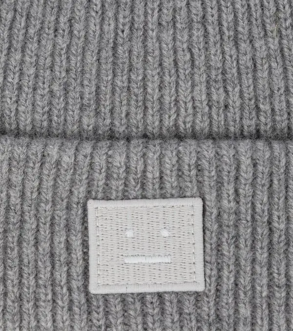 Acne Studios Kansy Ribbed-Knit Wool Beanie In Grey - 30% Off  display picture 1