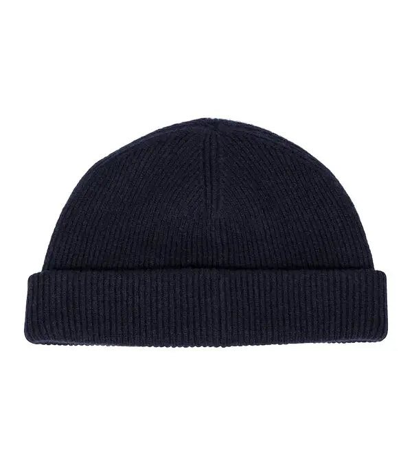 Acne Studios Kansy Ribbed-Knit Wool Beanie - Blue | Editorialist display picture 1