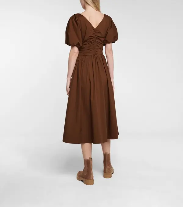 brown poplin dress Eco Poplin Strappy Dress main image 0