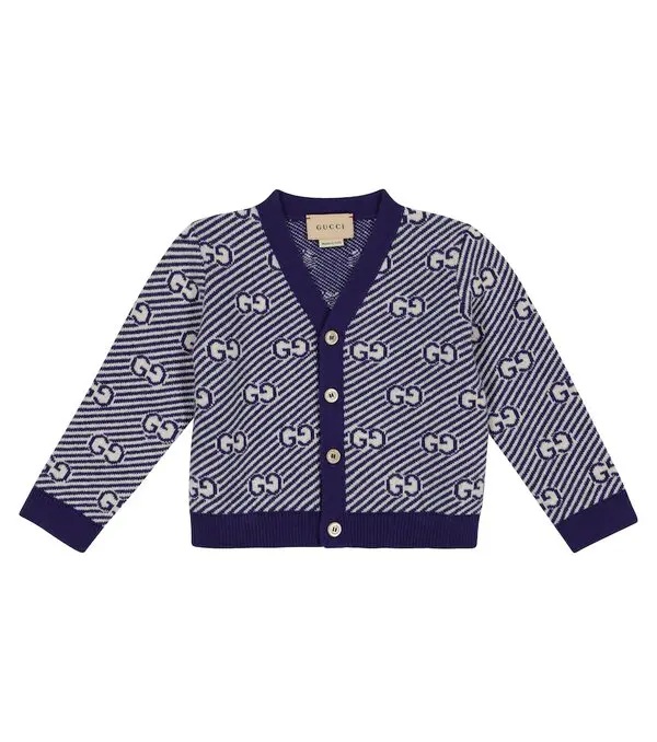 Jacquard Cardigan Gucci Cardigan 2021 Gucci Baby Gg Wool