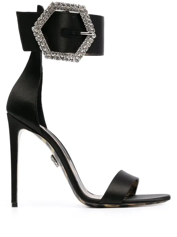 Philipp Plein Iconic Plein Rhinestone-buckle Sandals