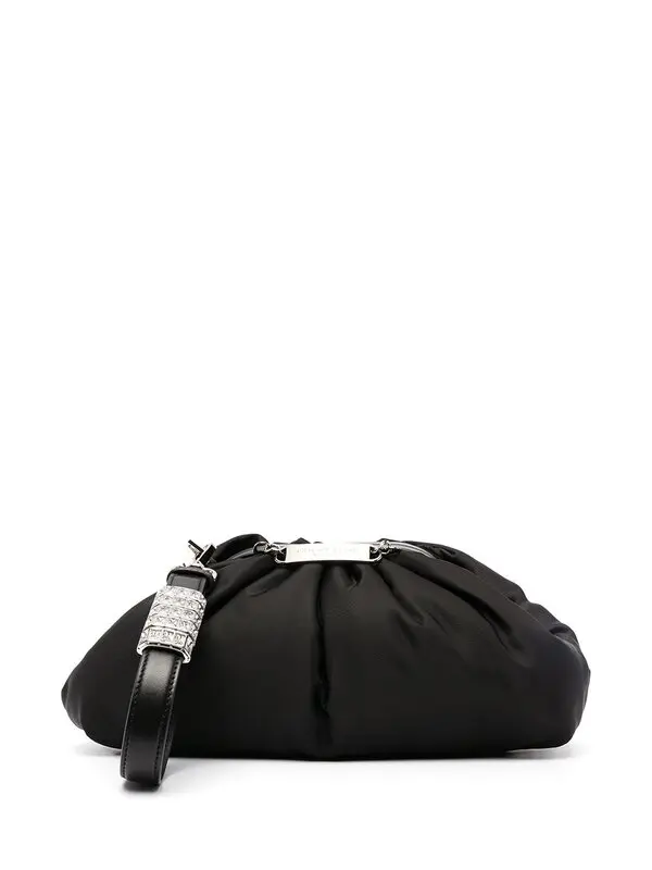 Philipp Plein Logo Plaque Clutch - Black