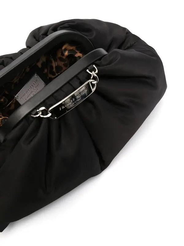 Philipp Plein Logo Plaque Clutch - Black