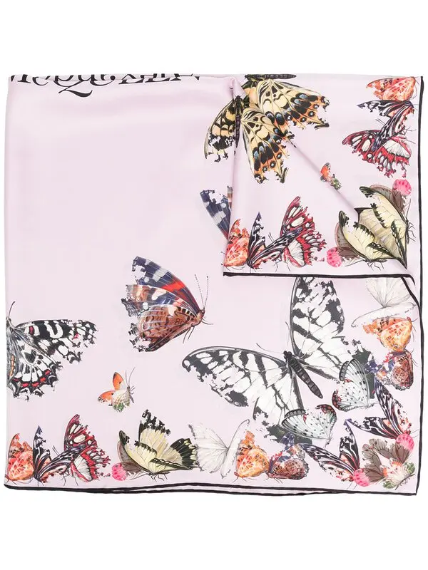 Alexander McQueen Butterfly Decay Silk Scarf