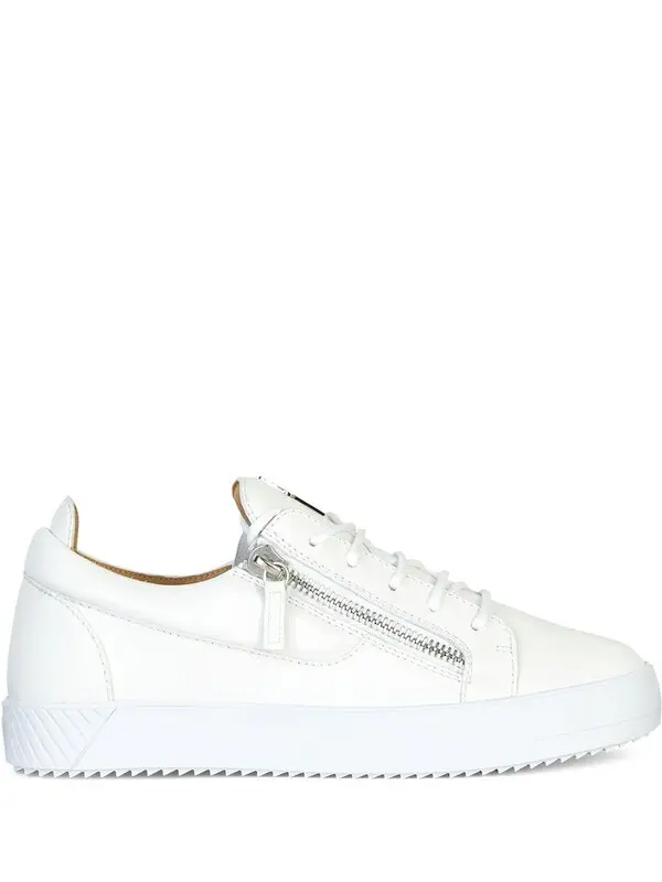 Giuseppe Zanotti Frankie Double-Zip Low-Top Sneakers In White 50