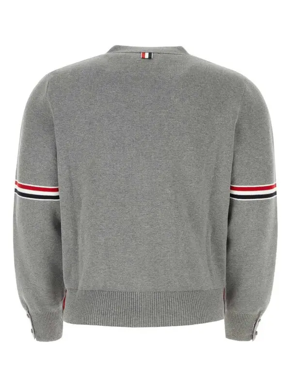Thom Browne Milano Stitch Stripe Armband Cardigan - Grey