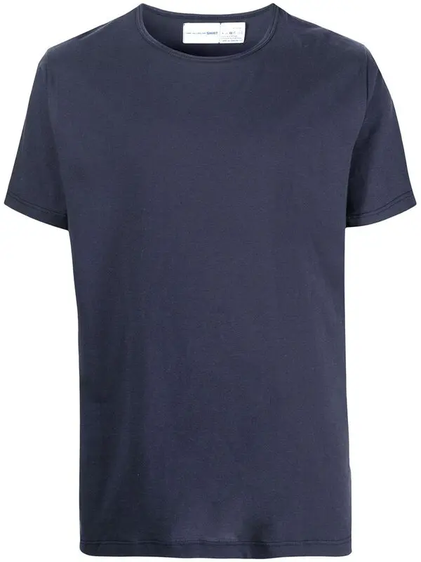 Comme Des Garçons Round Neck Cotton T-shirt - Blue