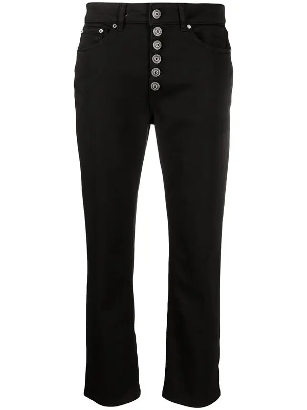 DONDUP Straight-leg Cropped Jeans - Black