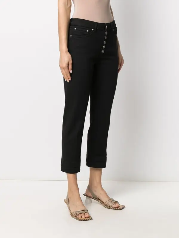 DONDUP Straight-leg Cropped Jeans - Black