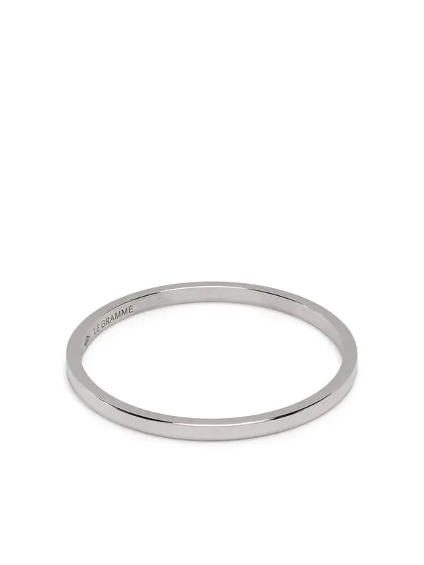 Le Gramme 18kt White Gold Polished Ring - Silver