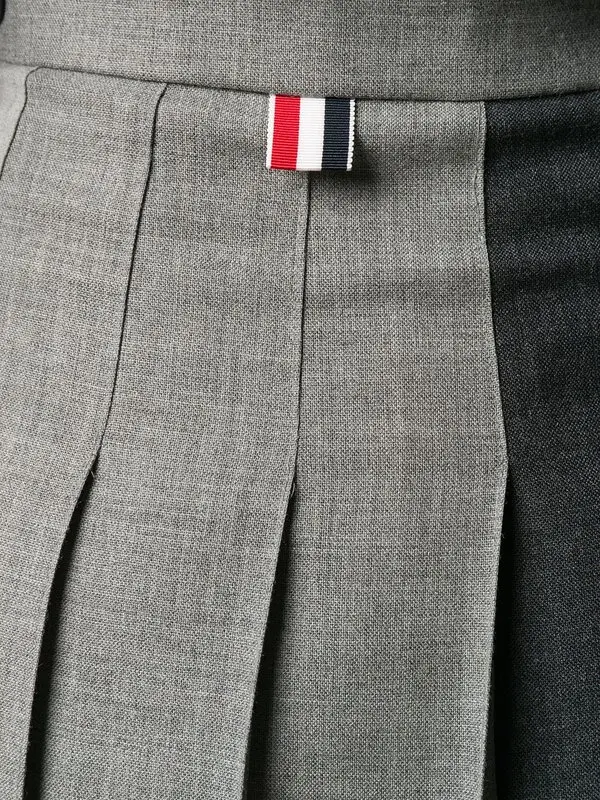 Thom Browne Fun-mix Pleated Wool Skirt