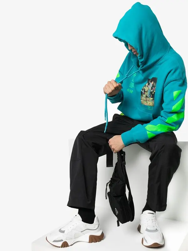 Off-White Pacal Painting Hoodie In Blue - 64% Off | Editorialist