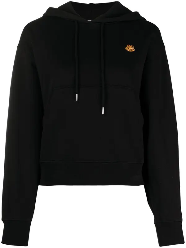 Kenzo Tiger Patch Hoodie - Black