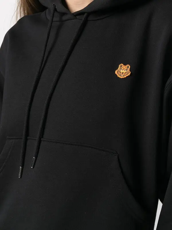 Kenzo Tiger Patch Hoodie - Black