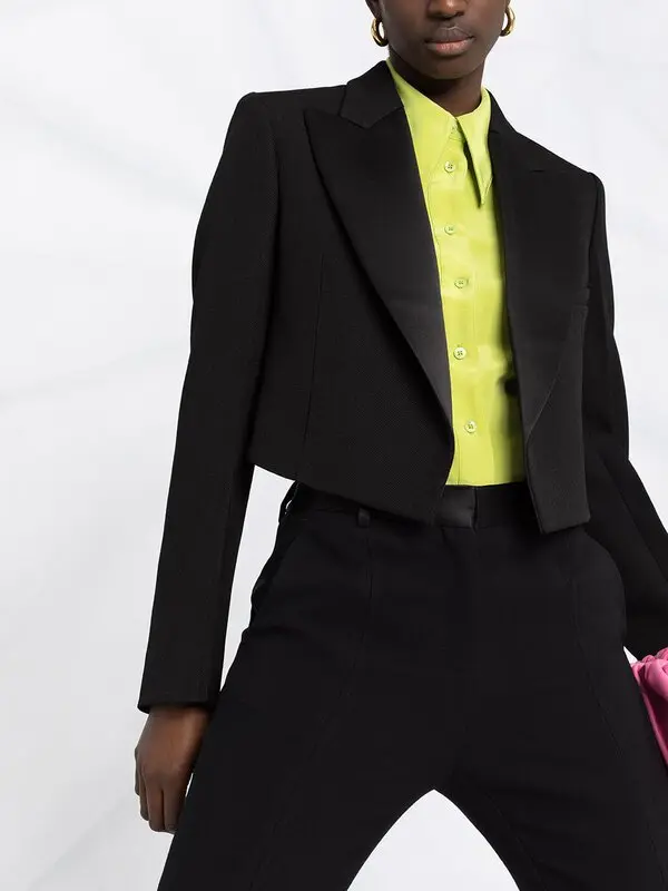 Victoria Beckham Cropped Open-front Blazer