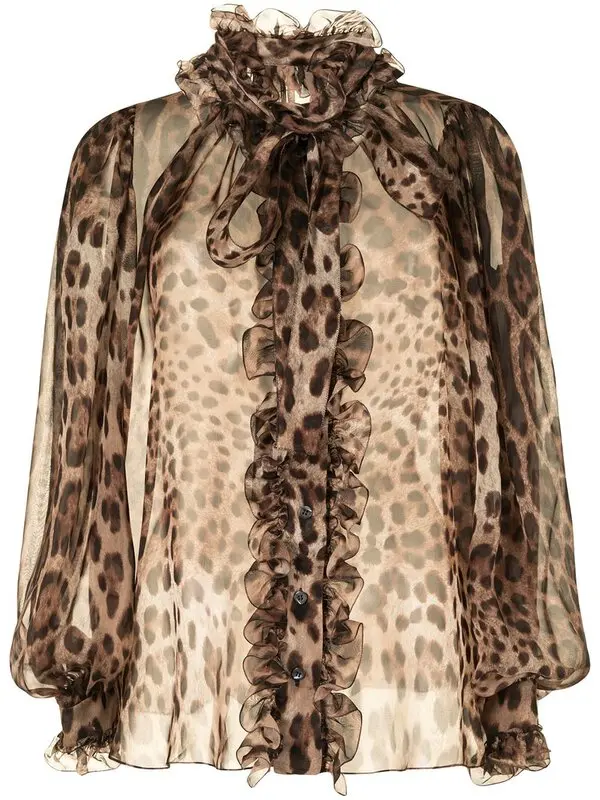 Dolce & Gabbana Leopard-print Silk Shirt