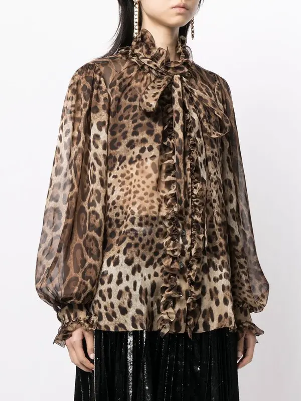 Dolce & Gabbana Leopard-print Silk Shirt
