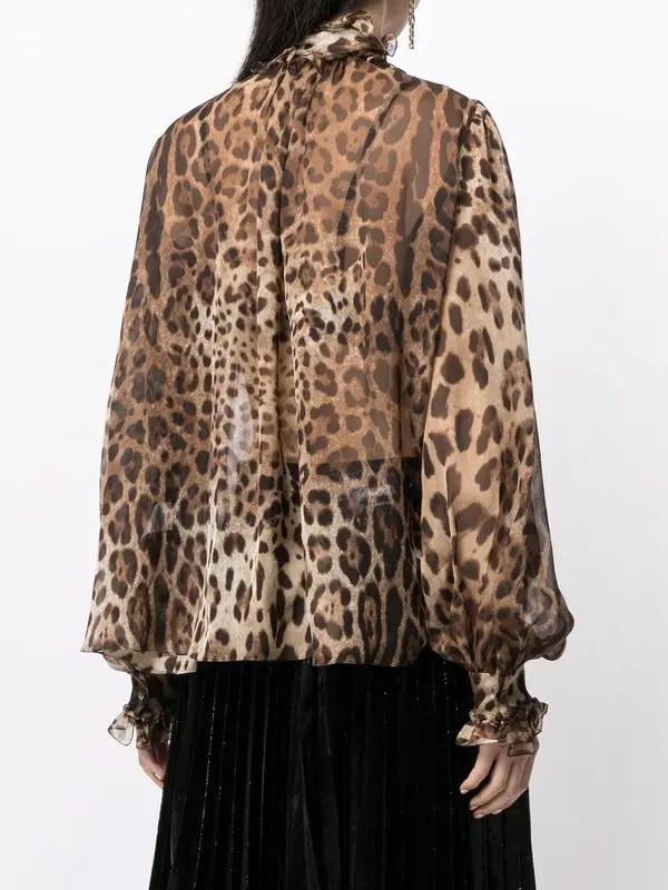 Dolce & Gabbana Leopard-print Silk Shirt