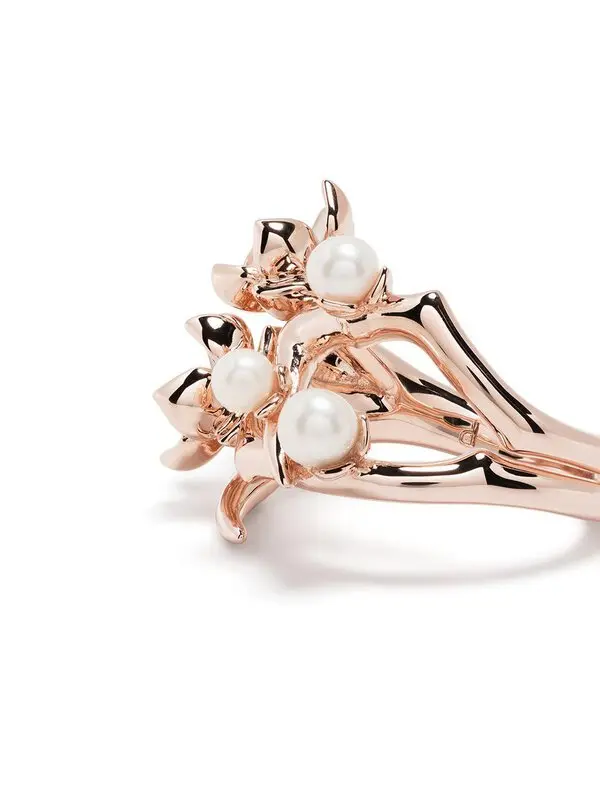 SHAUN LEANE Cherry Blossom Pearl And Diamond Ring - Pink