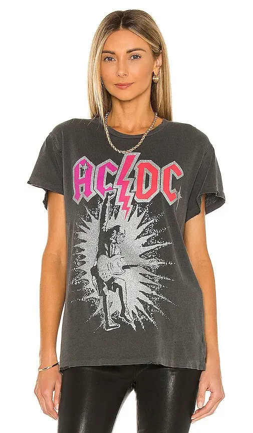 MadeWorn Acdc Tee - Black Pigment
