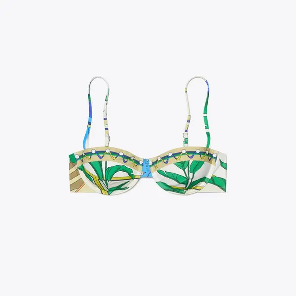 Tory Burch Printed Bikini Top - The Pool Blue