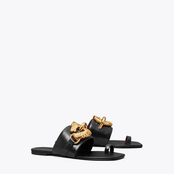 Tory Burch Jessa Toe Ring Sandal - Perfect Black